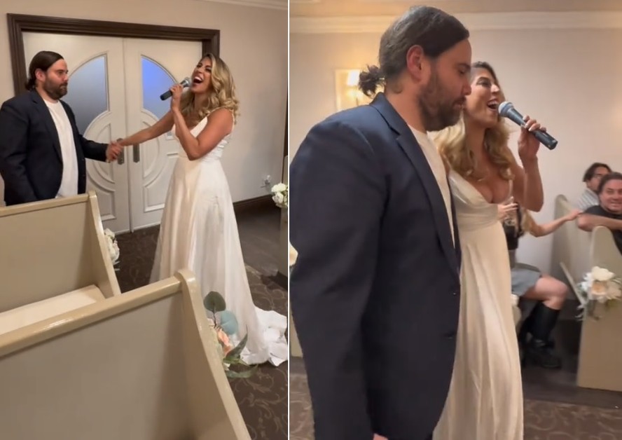 Noivo constrangido viraliza ao tentar fugir de apresentação surpresa da ...