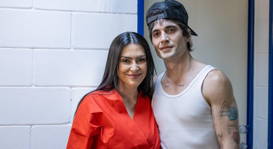 Os irmãos Cleo e Fiuk se enfrentam na ‘Batalha do lip sync’ do ‘Domingão’