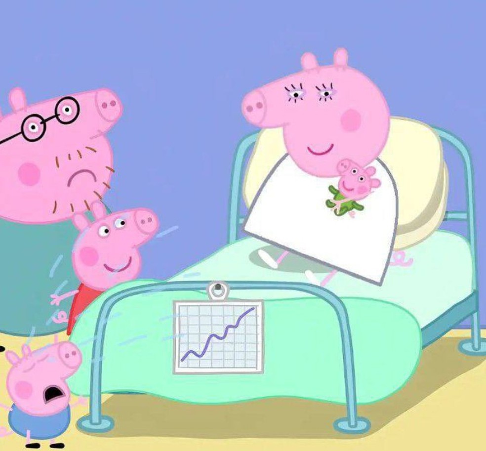 Mamãe Pig dá à luz o terceiro filho