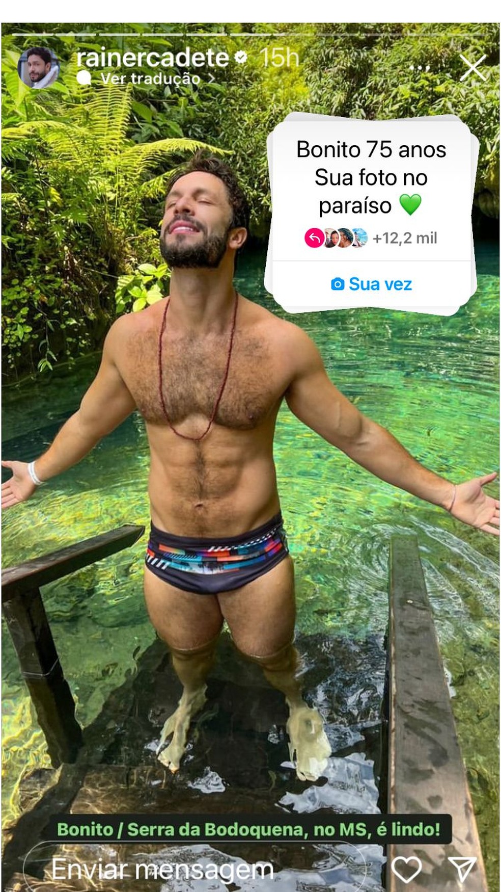 Rainer Cadete, o Luigi de ‘Terra e paixão’, posta foto de sunga e diz: ‘Eu me sinto bem com o ...