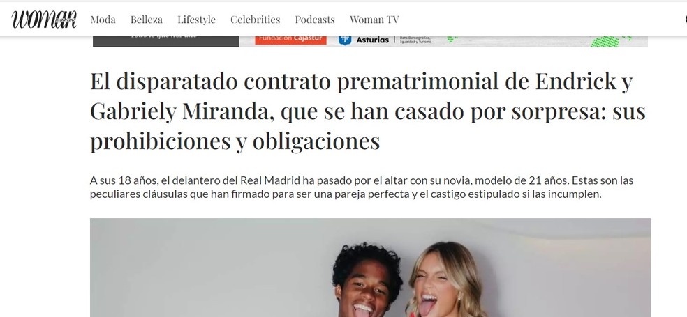 Contrato de Endrick e Gabriely Miranda vira piada na Espanha: 'Peculiar ...