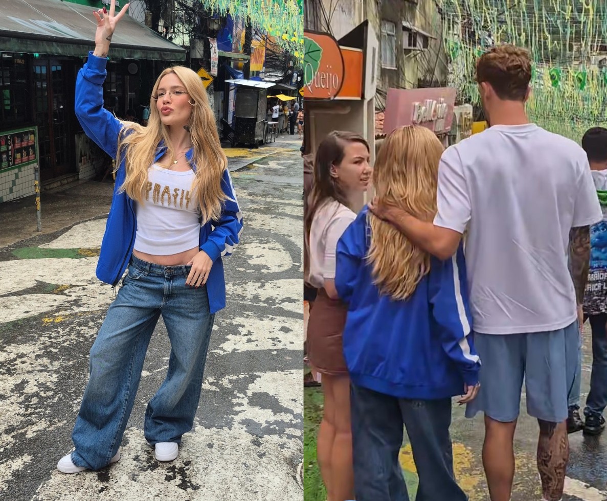 Assumidos! Karoline Lima e Léo Pereira gravam juntos em favela do Rio e ...