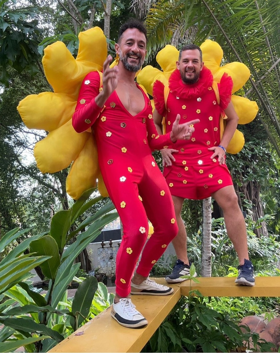 Irandhir Santos e o marido se fantasiam de margarida para curtir o ...