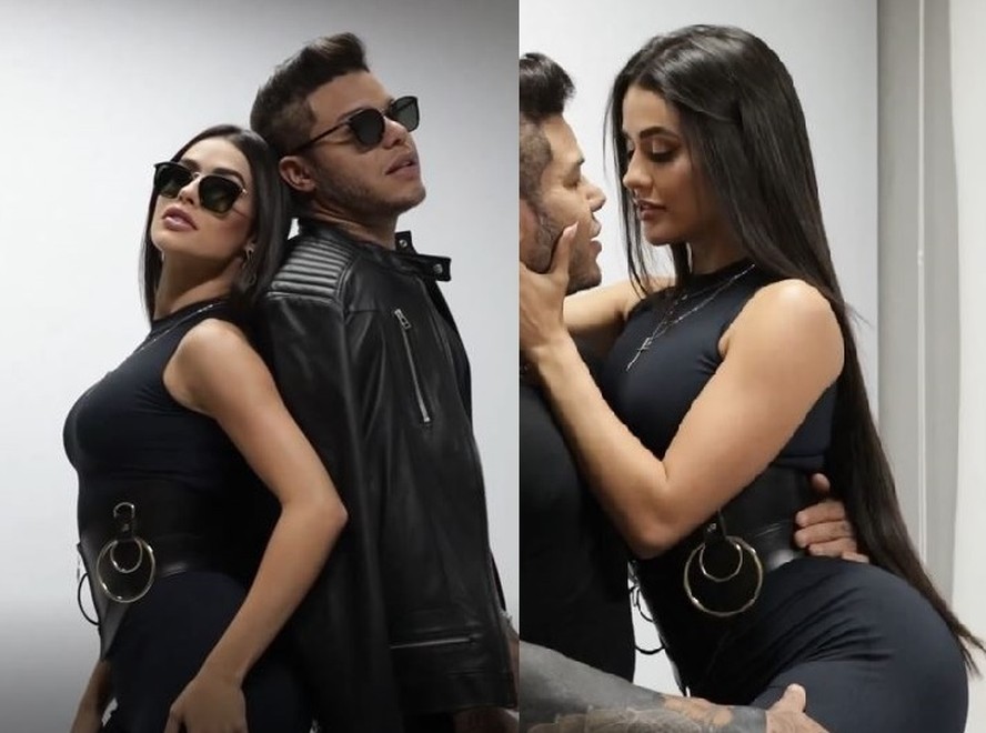 Tierry e modelo Mikaely Amorim fazem primeiro ensaio juntos após assumir namoro
