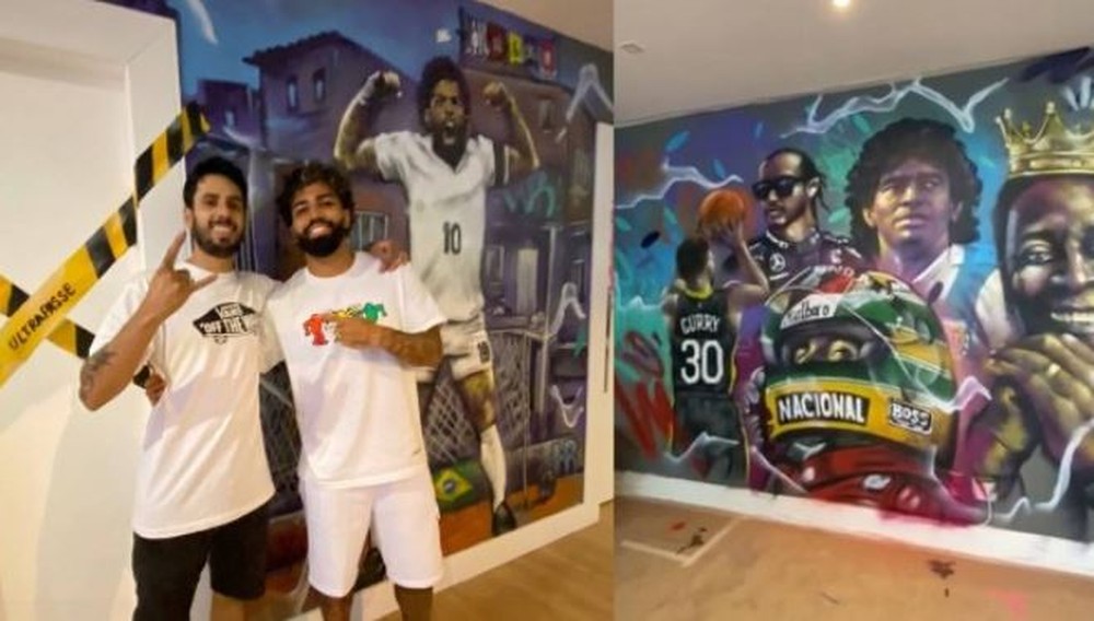 De folga, Gabigol inaugura salão de jogos de mansão no Rio após reforma