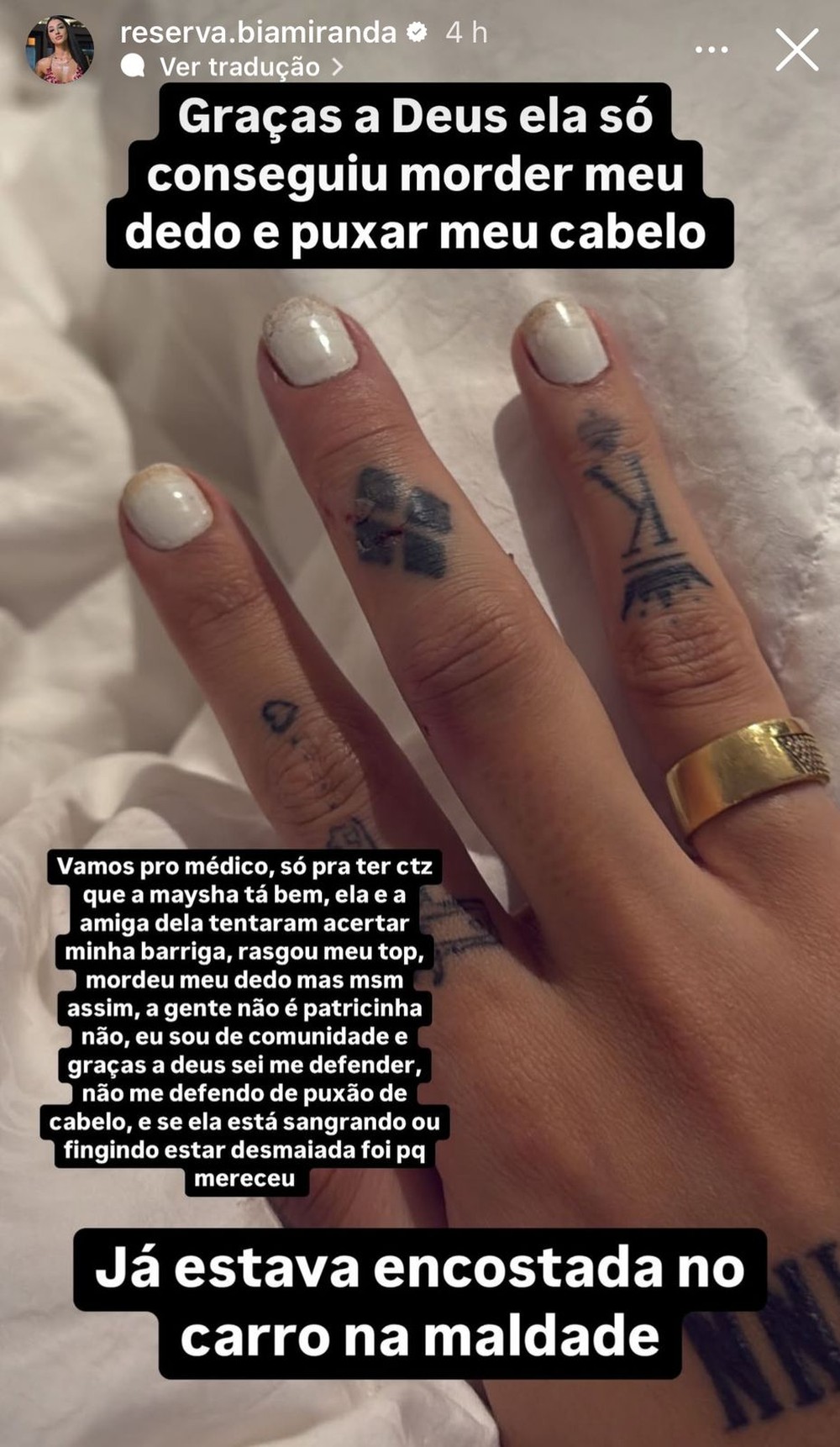 Grávida, Bia Miranda se envolve em briga com pancadaria na saída de ...