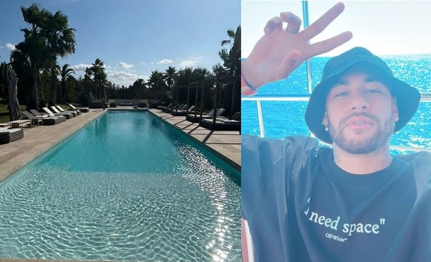 Neymar se hospeda em mansão em Ibiza com piscina gigante; veja fotos
