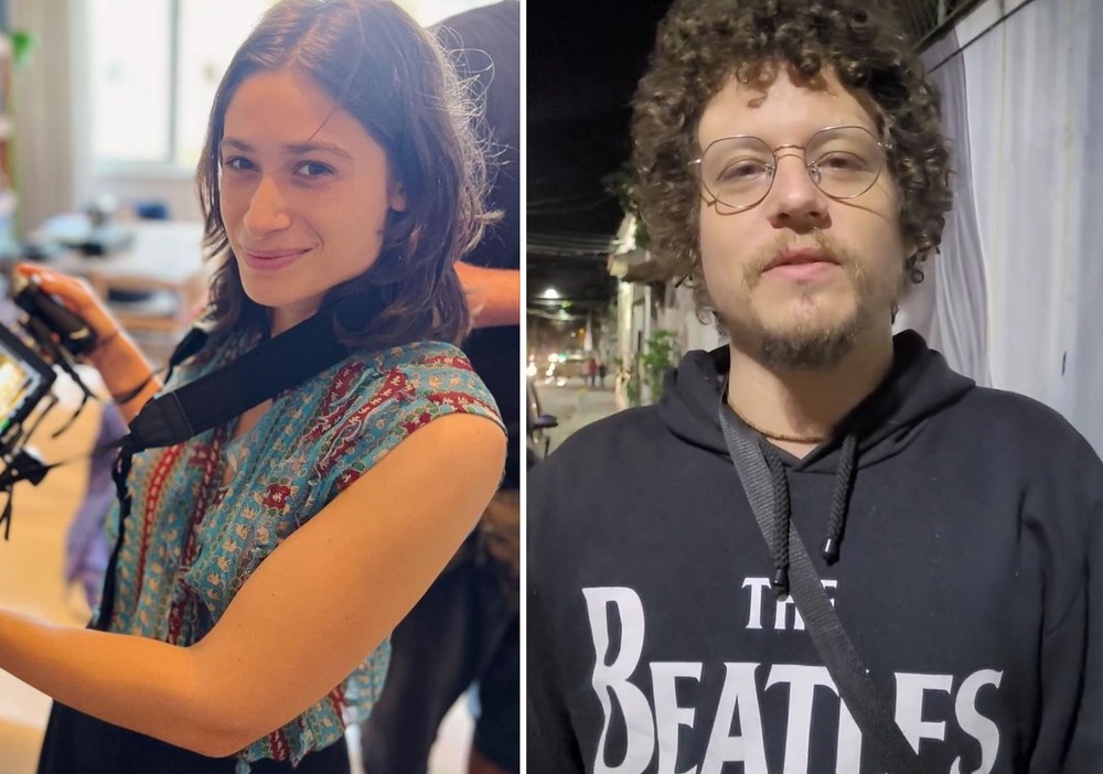 Casada com Caio Blat, Luisa Arraes troca beijos com filho de Cássia ...