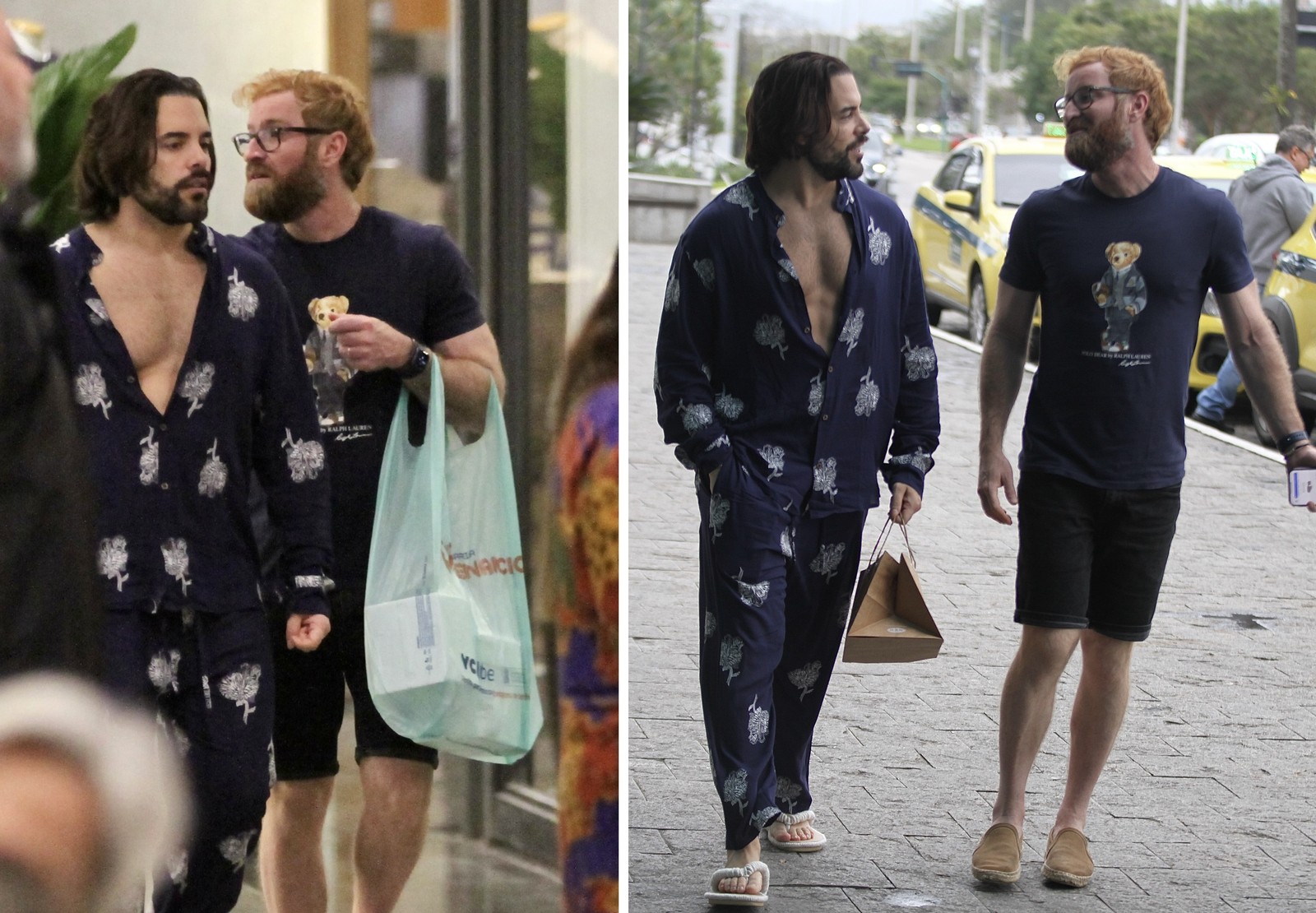 Pedro Carvalho, de 'Fuzuê', posa com o marido em viagem pela Bahia