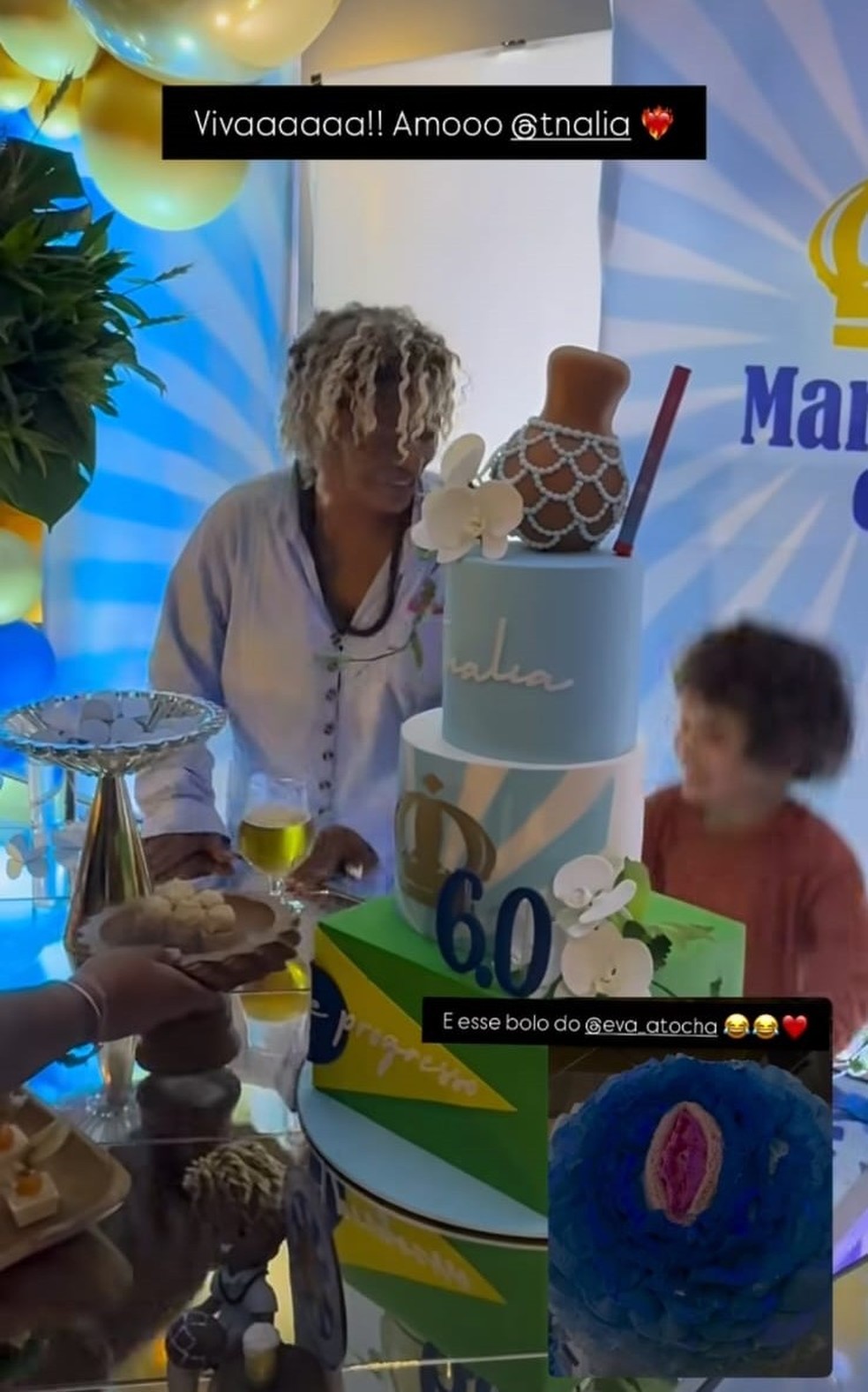 Mart’nália faz 60 anos e bolo em formato inusitado chama atenção; veja