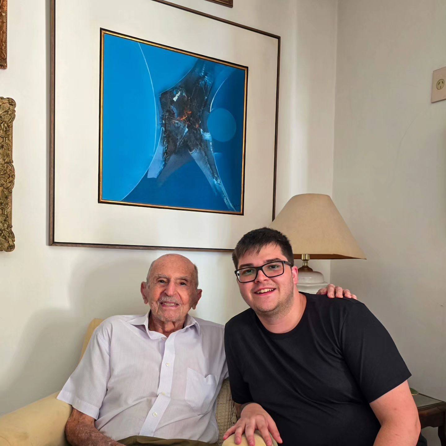 Único filho de Guilherme Karam celebra os 100 anos do avô, pai do ator