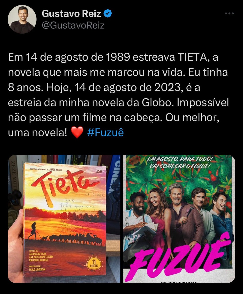 Fuzuê Começa No Mesmo Dia Que Novela Preferida Do Autor Gustavo Reiz