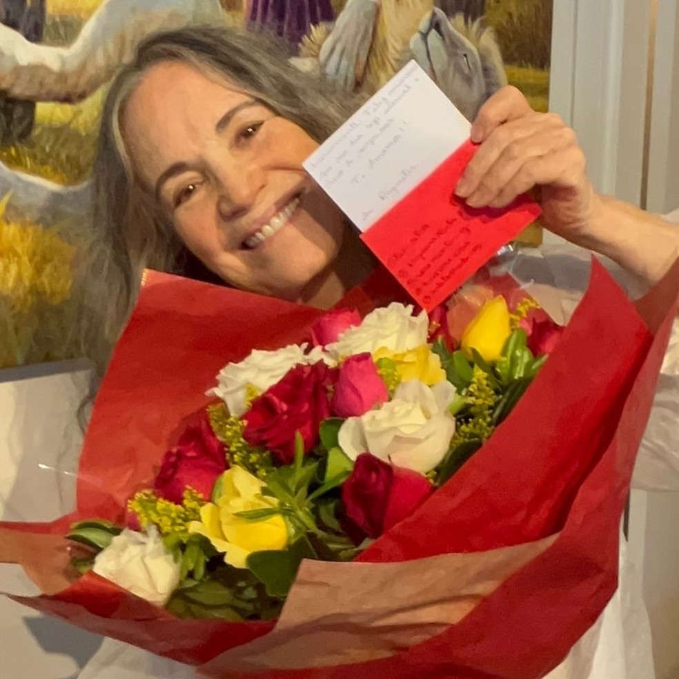 Regina Duarte comemora aniversário de 79 anos com a filha, Gabriela Duarte