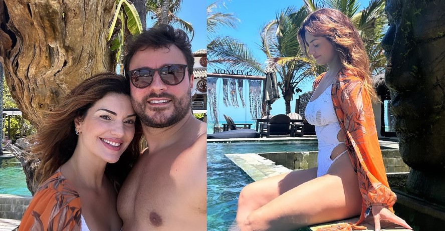 Mayana Neiva surge com novo namorado na Bahia após fim do casamento de nove anos