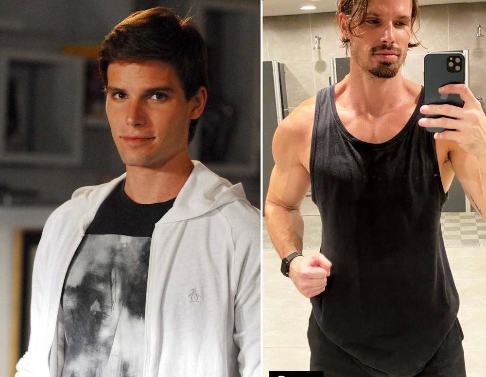 Longe da TV e discreto, Jonatas Faro posa na web em foto só de toalha