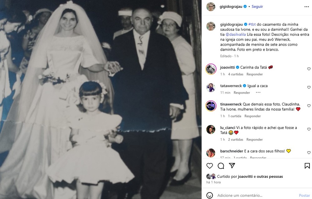 Cara de quem? Mãe de Tatá Werneck posta foto antiga, fãs comparam e ...