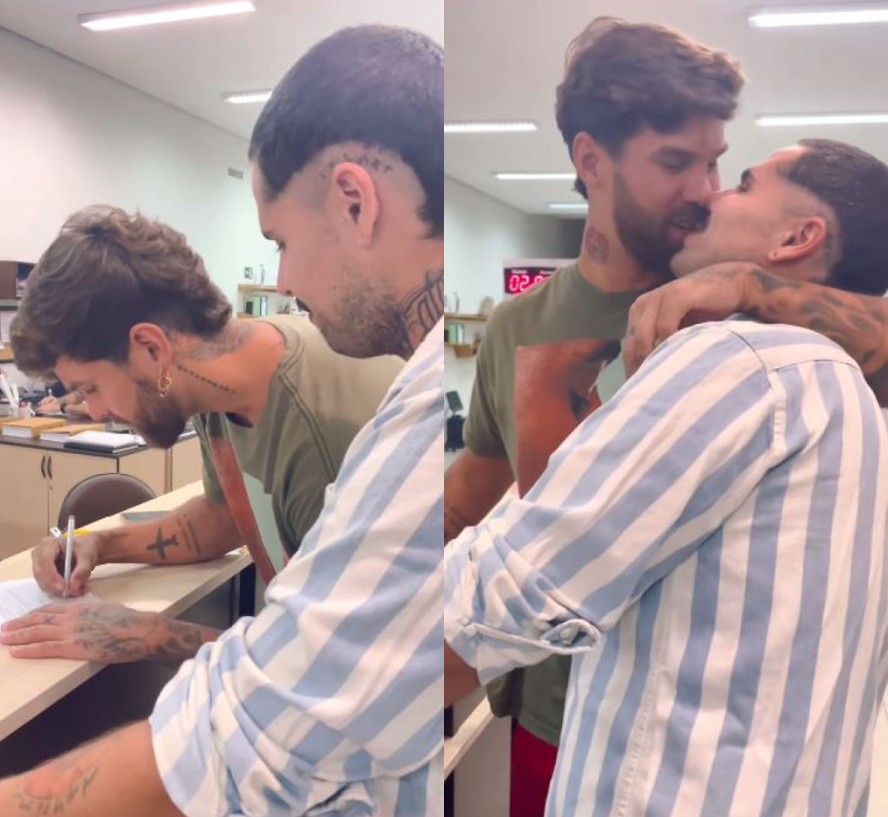 Rodrigo Malafaia e Leandro Buenno se casam no civil após festão em 2022