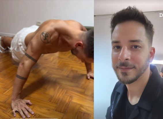 Junior Lima posa nu para divulgar álbum