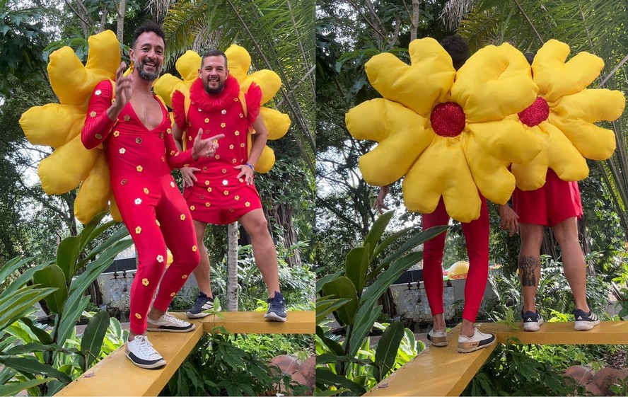 Irandhir Santos e o marido se fantasiam de margarida para curtir o ...