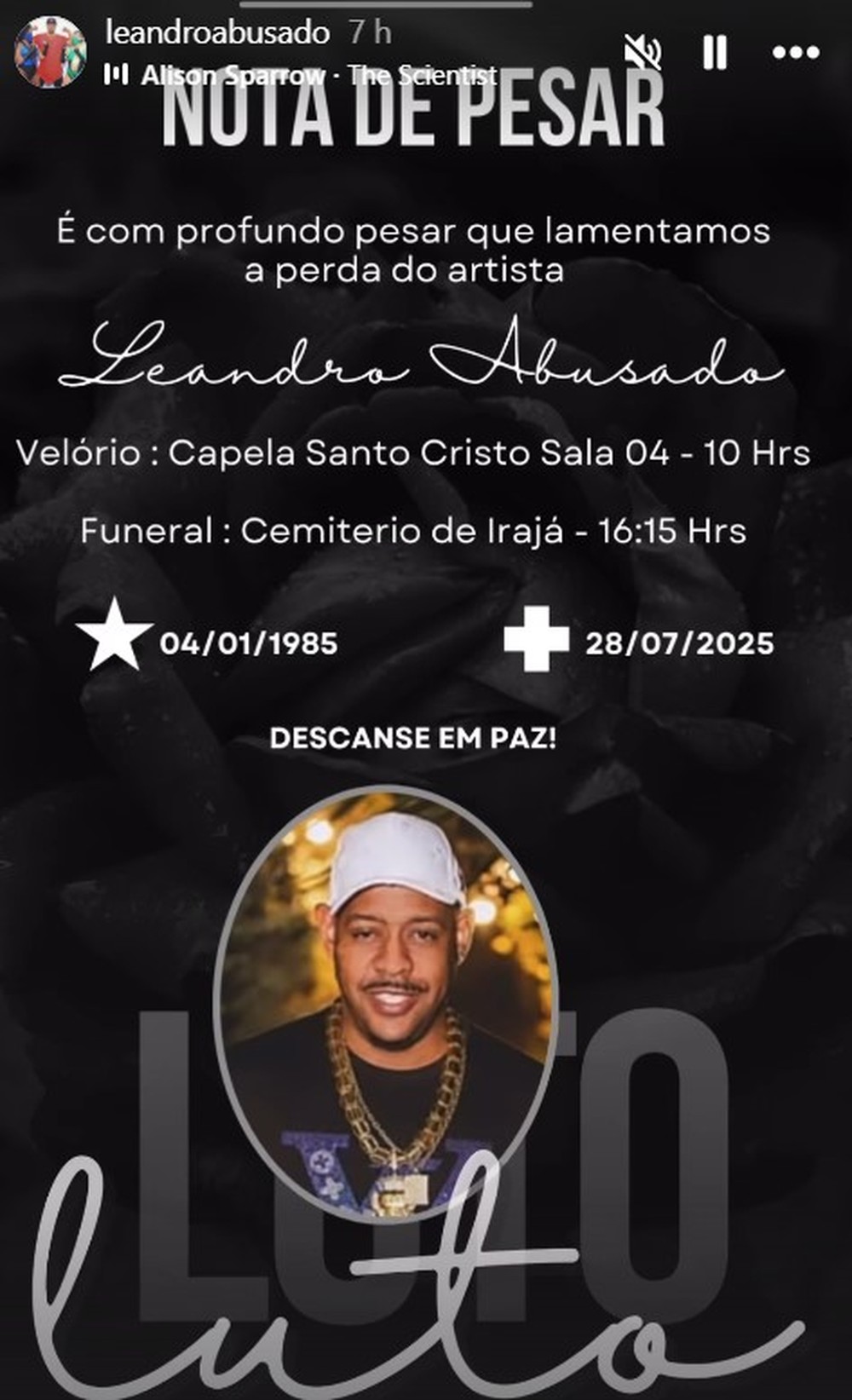 Artistas do funk lamentam morte de Leandro Abusado; funeral será nesta ...