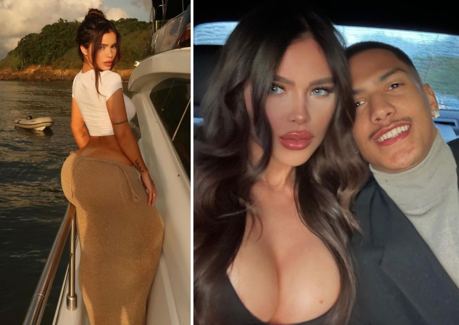 Namorada do ex-Santos Ângelo Gabriel impressiona web com tamanho do bumbum: 'É natural'