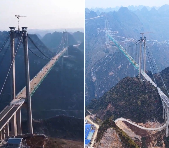 China opens highest bridge with glass walkway and bungee | News Minimalist