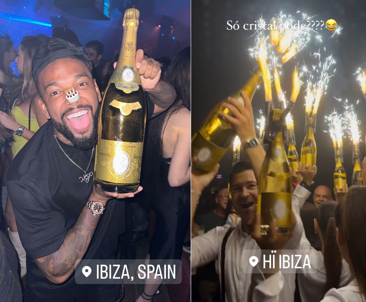 Nego do Borel festeja aniversário em Ibiza com champanhes de R$ 50 mil
