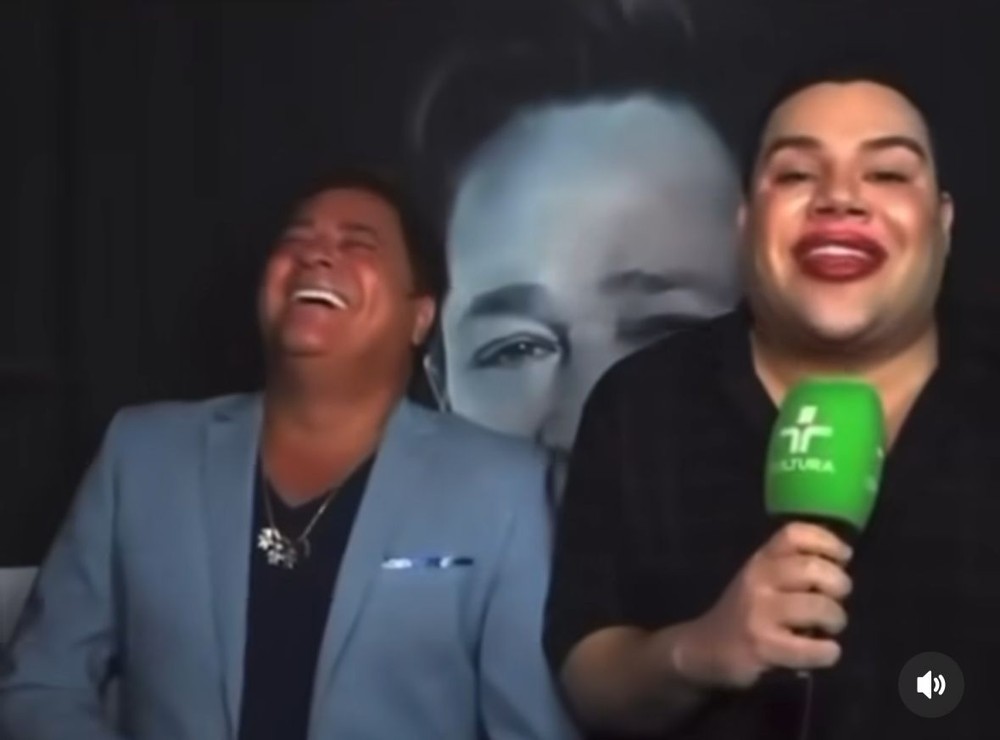 Cantor Leonardo tem crise de riso ao ver boca de repórter em entrevista; vídeo