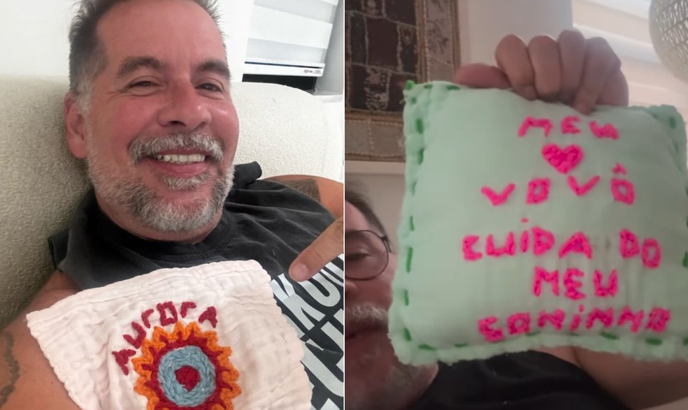 Avós babões! Leandro Hassum e a esposa aprendem tricô para mimar a ...