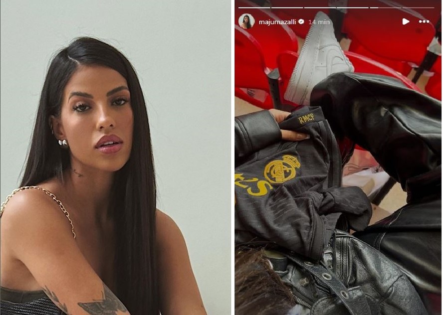 Ela foi! Ex-namorada de de Vini Jr., Maju Mazalli surge em Wembley para torcer pelo jogador do ...