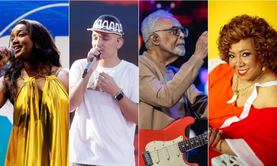 Festa da virada: Iza, João Gomes, Gilberto Gil, Ney Matogrosso, Alcione ...