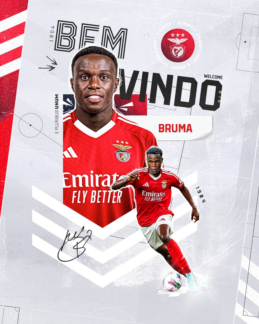 Benfica frustra o Vasco e anuncia o atacante Bruma