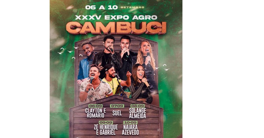 Cambuci, no Noroeste do Rio, traz Solange Almeida, Naiara Azevedo e Zé ...