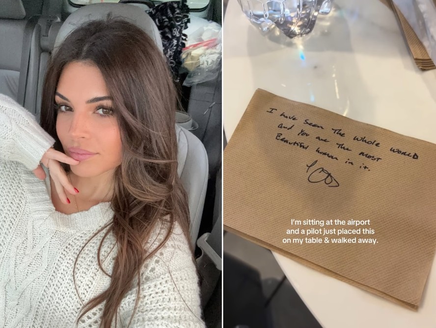 Piloto de avião deixa cantada para influencer: 'Vi o mundo inteiro e ...