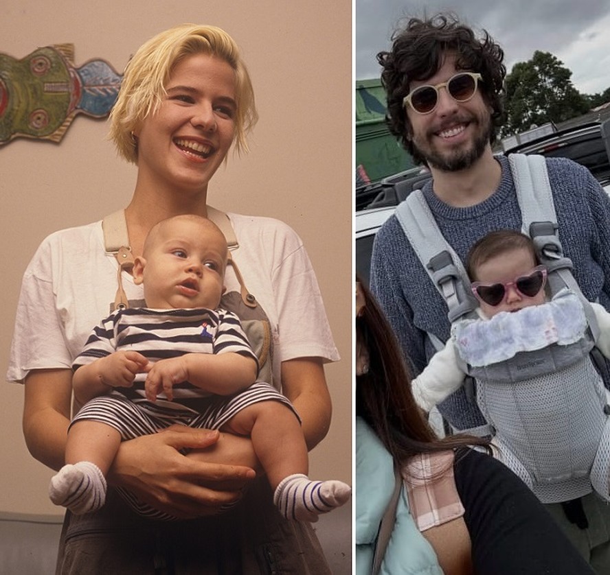 Vovó Paula Toller parabeniza o filho único pelo aniversário e mostra a neta