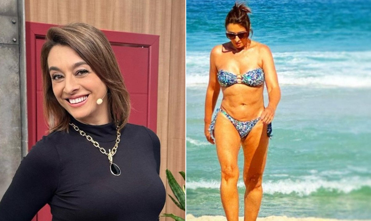 Em foto rara, Catia Fonseca surge de biquíni e provoca seguidores: 'saudade de uma praia'