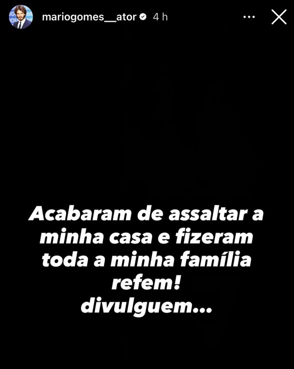 Mário Gomes diz que foi amarrado por assaltantes em casa: 'Levaram R ...