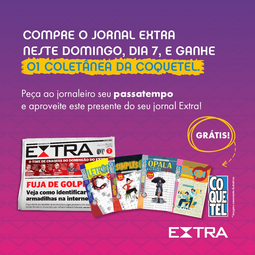 Compre o Extra na banca dia 7/07 e ganhe uma coletânea da Coquetel