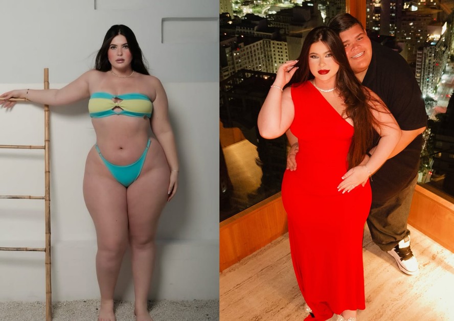 Namorada do Gordão da XJ foca na academia e perde 12kg após ajudar influenciador a emagrecer 75kg