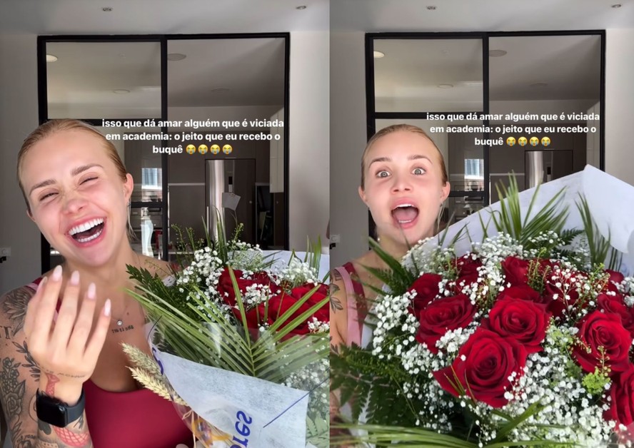 Ficando sério! Affair de Rodrygo Goes, modelo recebe buquê de flores do ...