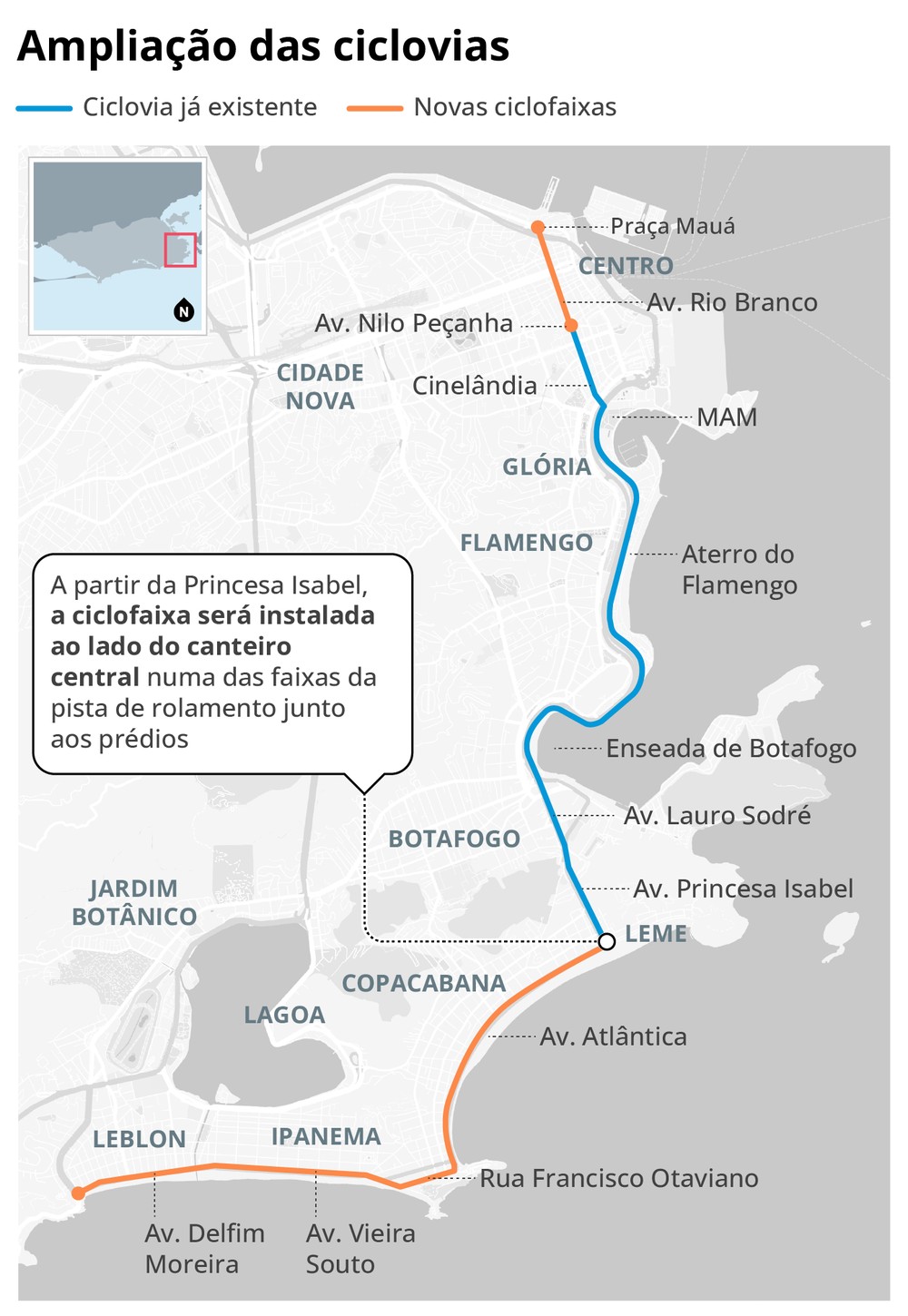 Ciclofaixa temporária conectará Centro e Zona Sul em operação teste da ...