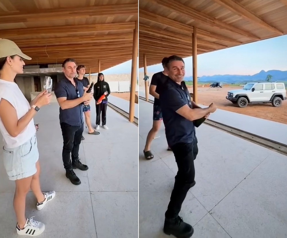 Murilo Rosa visita obra da nova mansão com a família: 'Sonhamos em ...