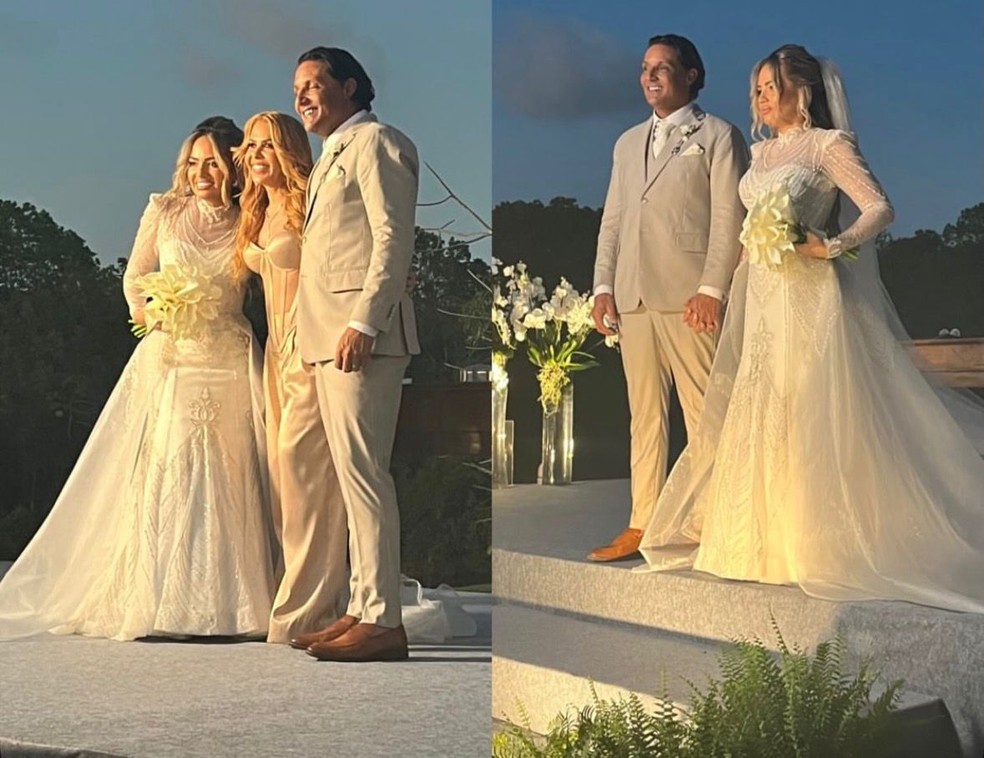 Filha de Joelma rebate críticas ao look sexy da mãe no seu casamento: 'Não seguimos padrões'