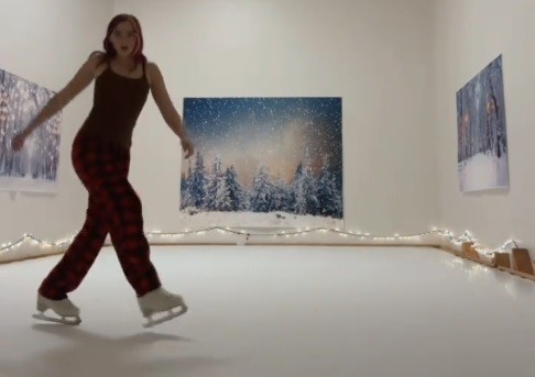 Influencer criar rinque de patinação dentro de casa