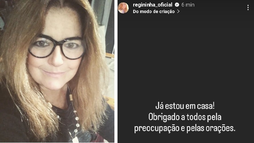 Musa dos anos 90, Regininha Poltergeist recebe alta e volta para casa ...