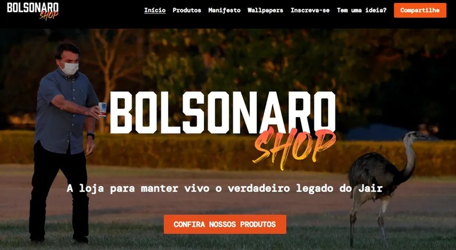 De joias de Michelle a caneca golden shower: 'Bolsonaro Shop' ironiza ...