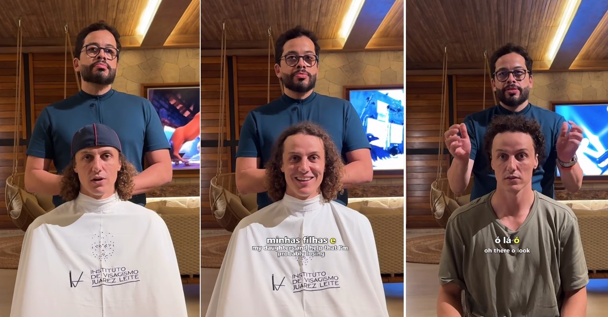 Vídeo: David Luiz abandona visual clássico e estreia novo corte contra o Palmeiras