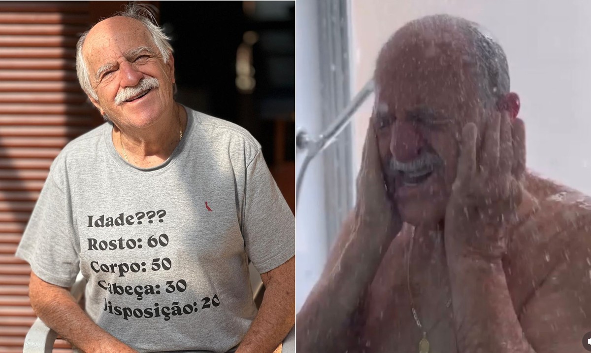 Ary Fontoura compartilha momento inusitado no banho e brinca: 'O rei da ...