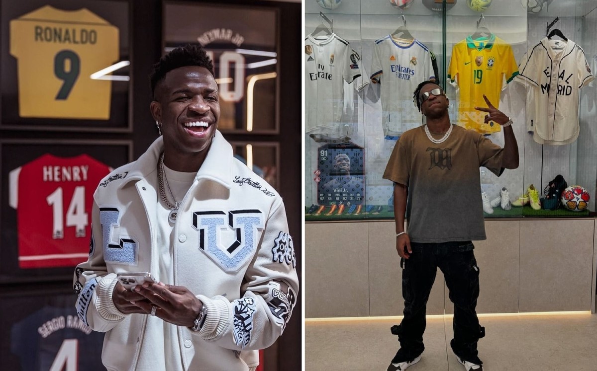 Vini Jr. tem 'santuário' em homenagem a estrelas do esporte e a ele ...