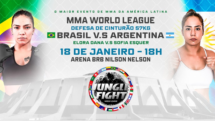 Jungle Fight World League promove Brasil x Argentina em Brasília ...